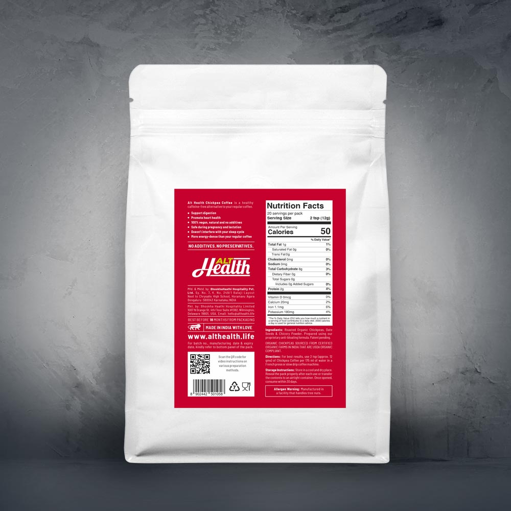 Strong (Date Seed & Chicory) Flavor Chickpea Coffee - AltHealth.life | USA